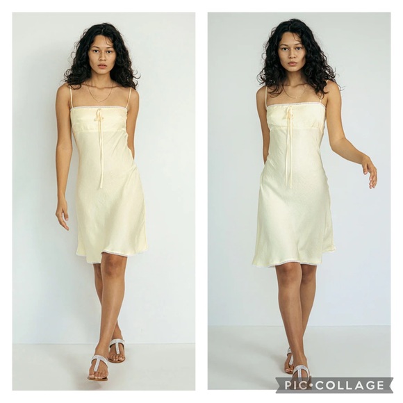 Ciao Lucia | Dresses | Ciao Lucia Small Carina Slip Dress Mini Yellow ...